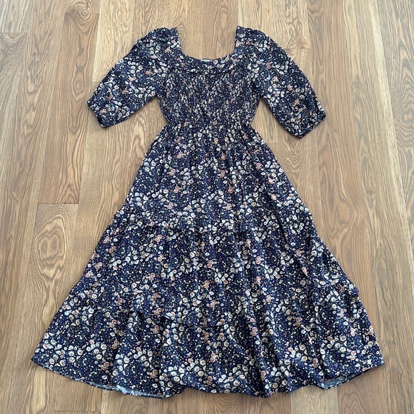 Calista | Dresses | Calista Smocked Square Neck Dress | Poshmark